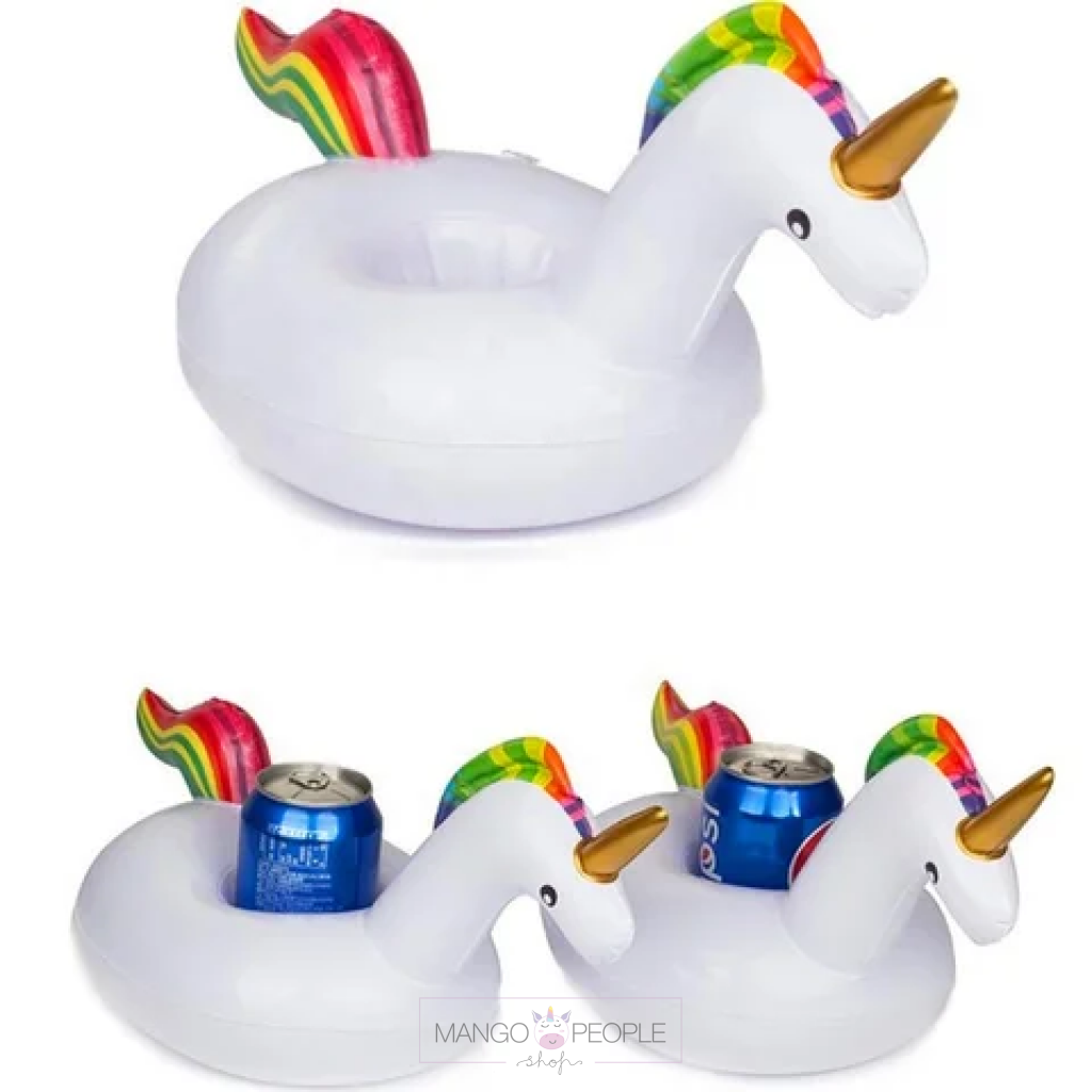 INFLATABLE UNICORN POOL BEACH DRINK CUP HOLDER FLOAT – Mango People