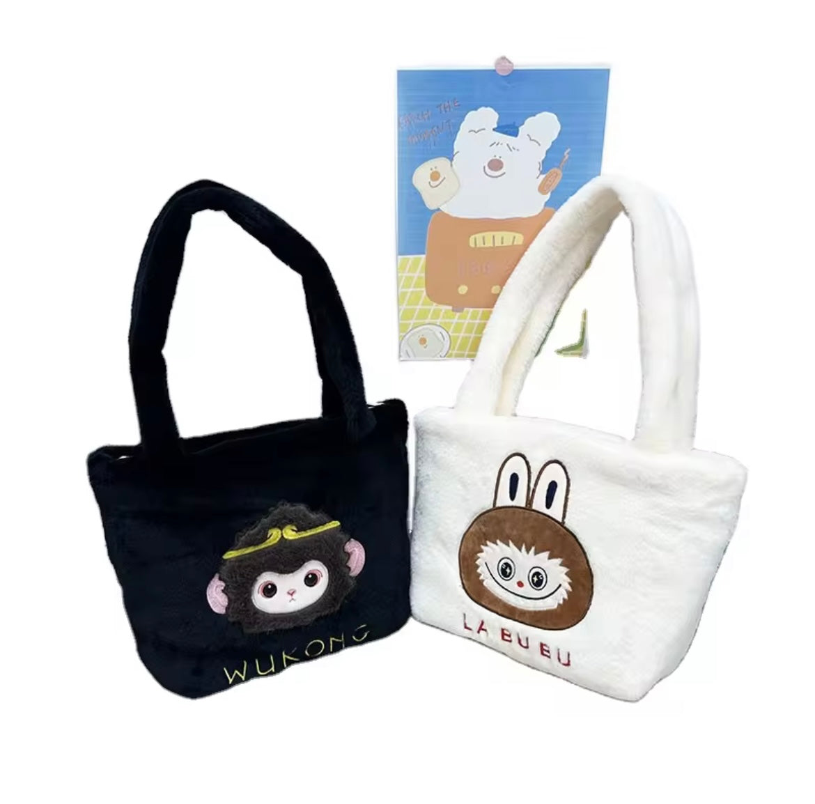 PlushTote Duo – Labubu & Wukong – Mango People