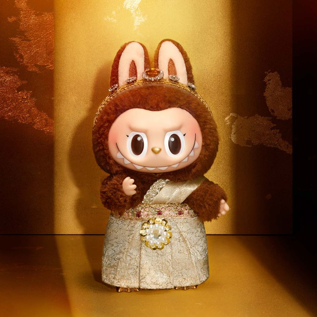 Labubu Royal Gold Plush – Golden Traditional Princess Dress Labubu Doll ...