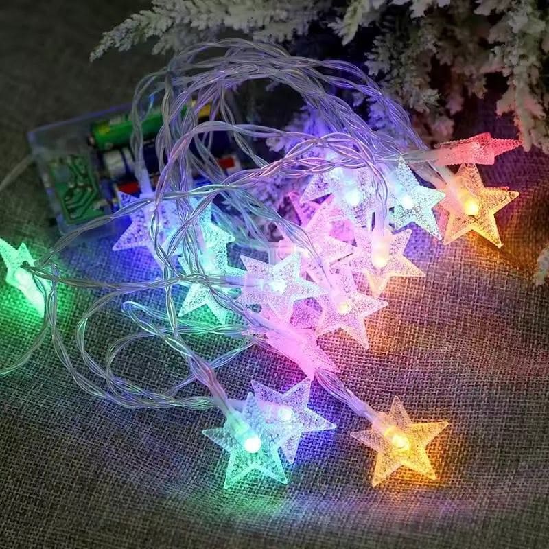 Twinkle Glow Star String Lights – Multi-Color LED Decorative Lights for ...