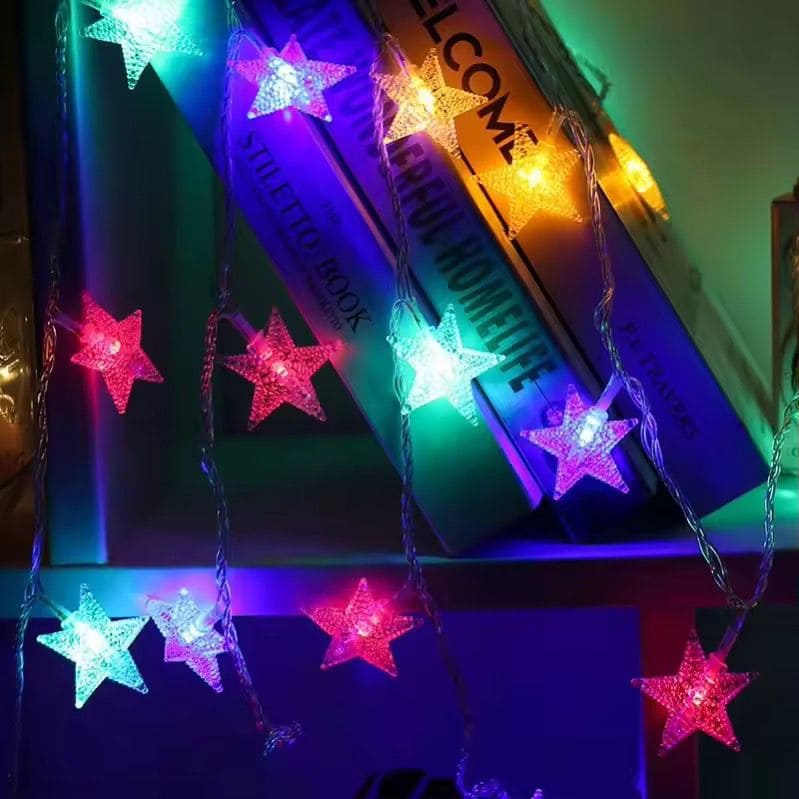 Twinkle Glow Star String Lights – Multi-Color LED Decorative Lights for ...