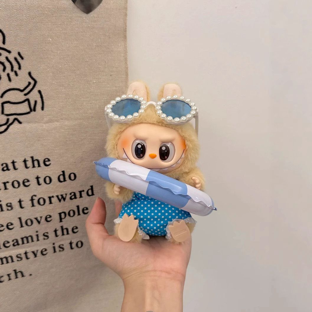 Labubu Beach-Themed Dress – Summer Outfit for Labubu Figure in Green ...