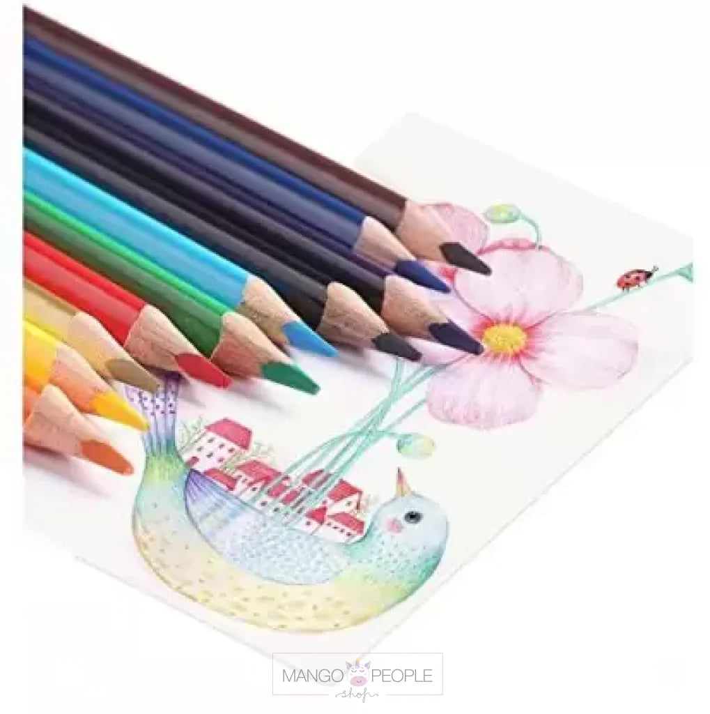 Non-Toxic 48 Oily Color Pencil For Drawing- Multicolor – Mango People